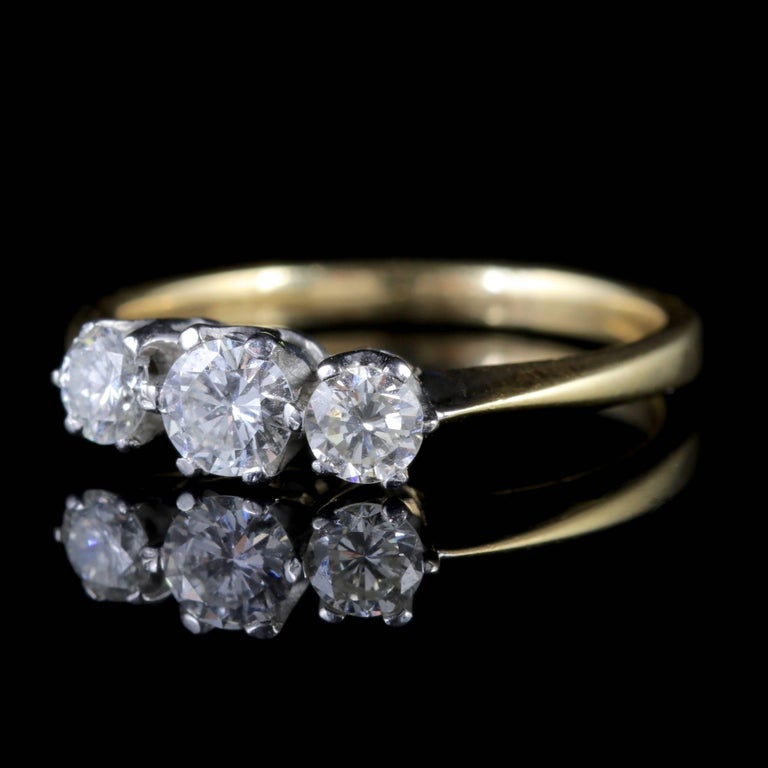 Antique Edwardian Diamond Trilogy Ring 18 Carat Gold, circa 1910 at ...