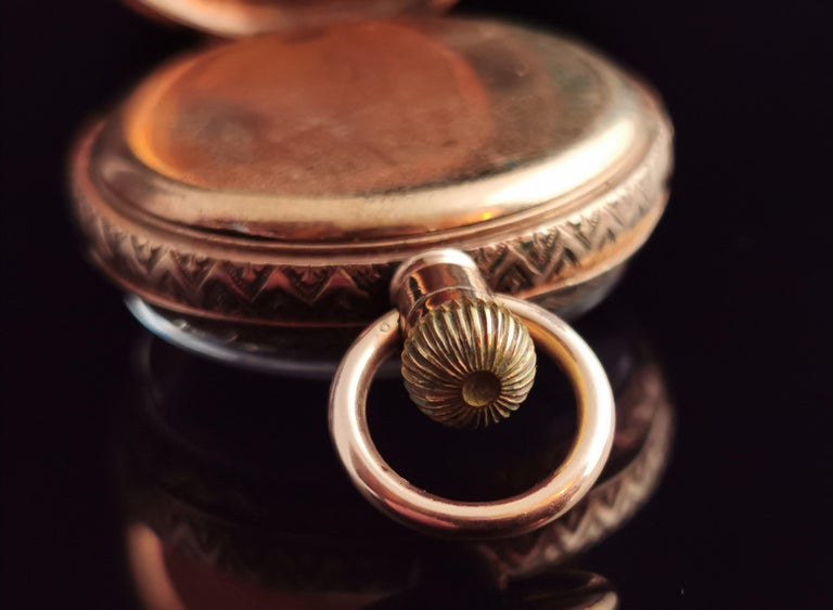 Antique Edwardian Fob Watch, Gold Plated, Waltham at 1stDibs
