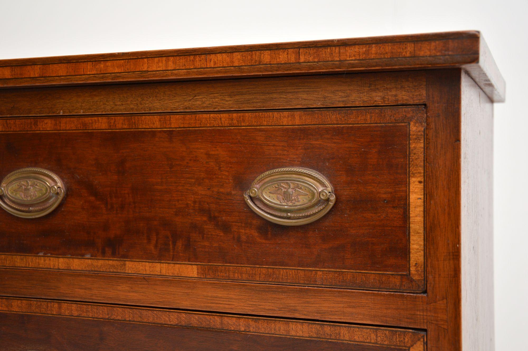 Antique Edwardian Inlaid Chest of Drawers For Sale at 1stDibs