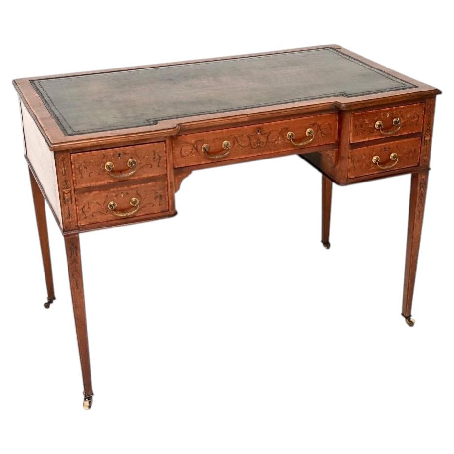 Antique English Regency Leather Top Desk For Sale at 1stDibs