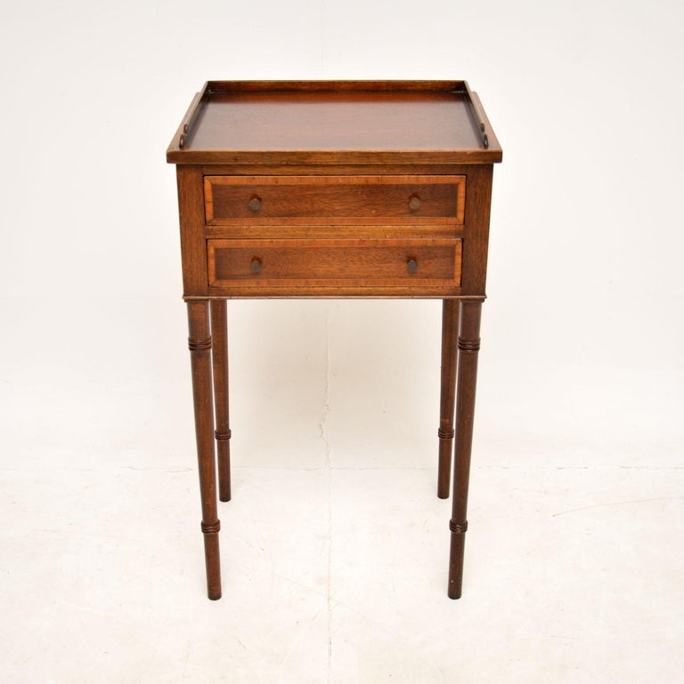 Antique Edwardian Inlaid Side Table For Sale at 1stDibs