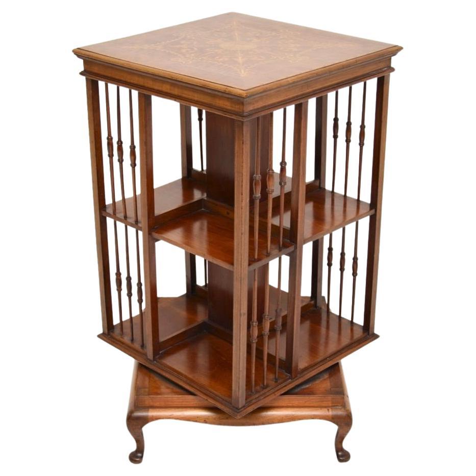 Antique Edwardian Style Revolving Bookcase / Cabinet For Sale at ...