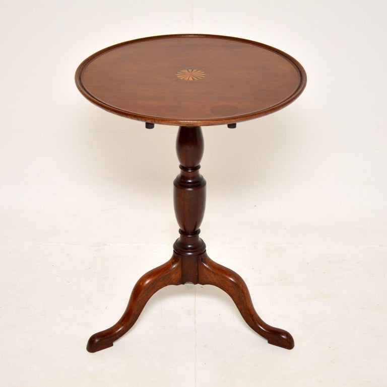 Antique Edwardian Inlaid Wood Occasional Side Table For Sale at 1stDibs