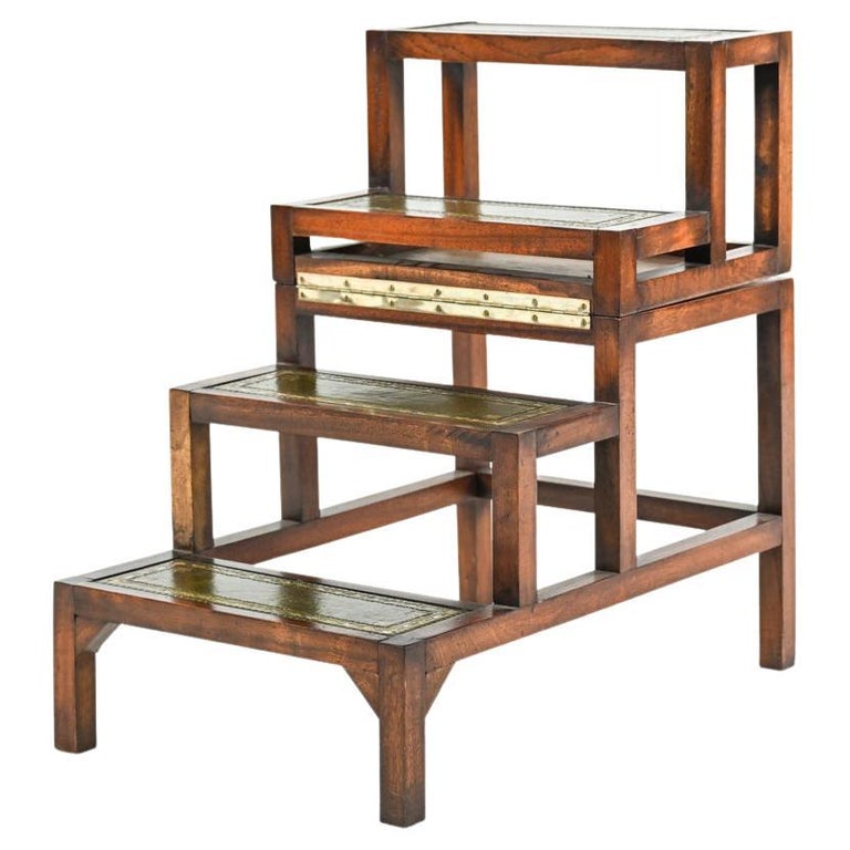 Antique Edwardian Mahogany Metamorphic Library Step Table at 1stDibs