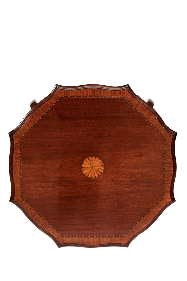 Antique Edwardian Octagonal Shaped Inlaid Mahogany Table at 1stDibs