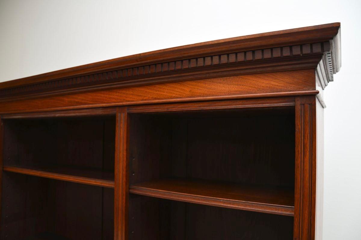 Antique Edwardian Open Bookcase For Sale at 1stDibs
