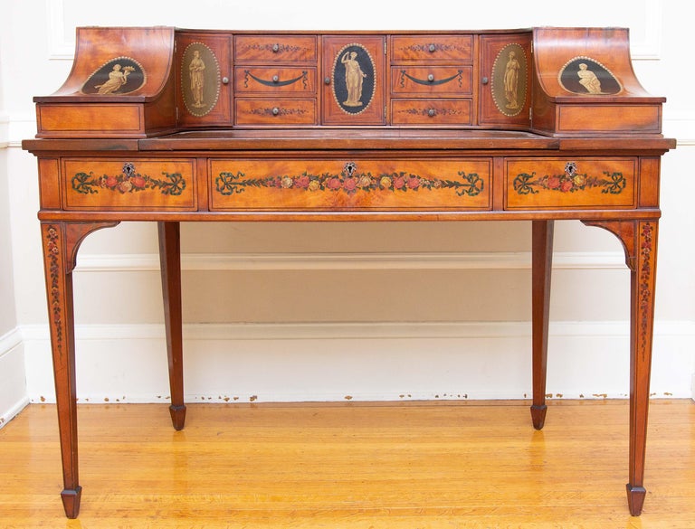 Antique Edwardian Painted Carlton House Writing Desk, 1900 For Sale at ...
