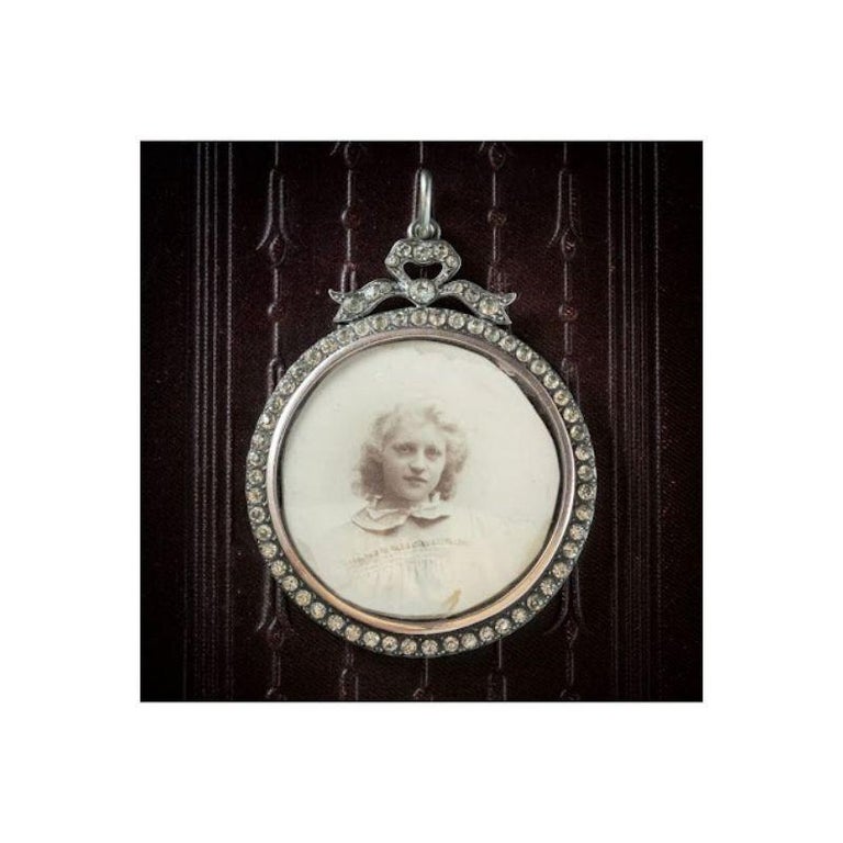 Antique Edwardian Paste Photo Locket Pendant Sterling Silver, circa ...