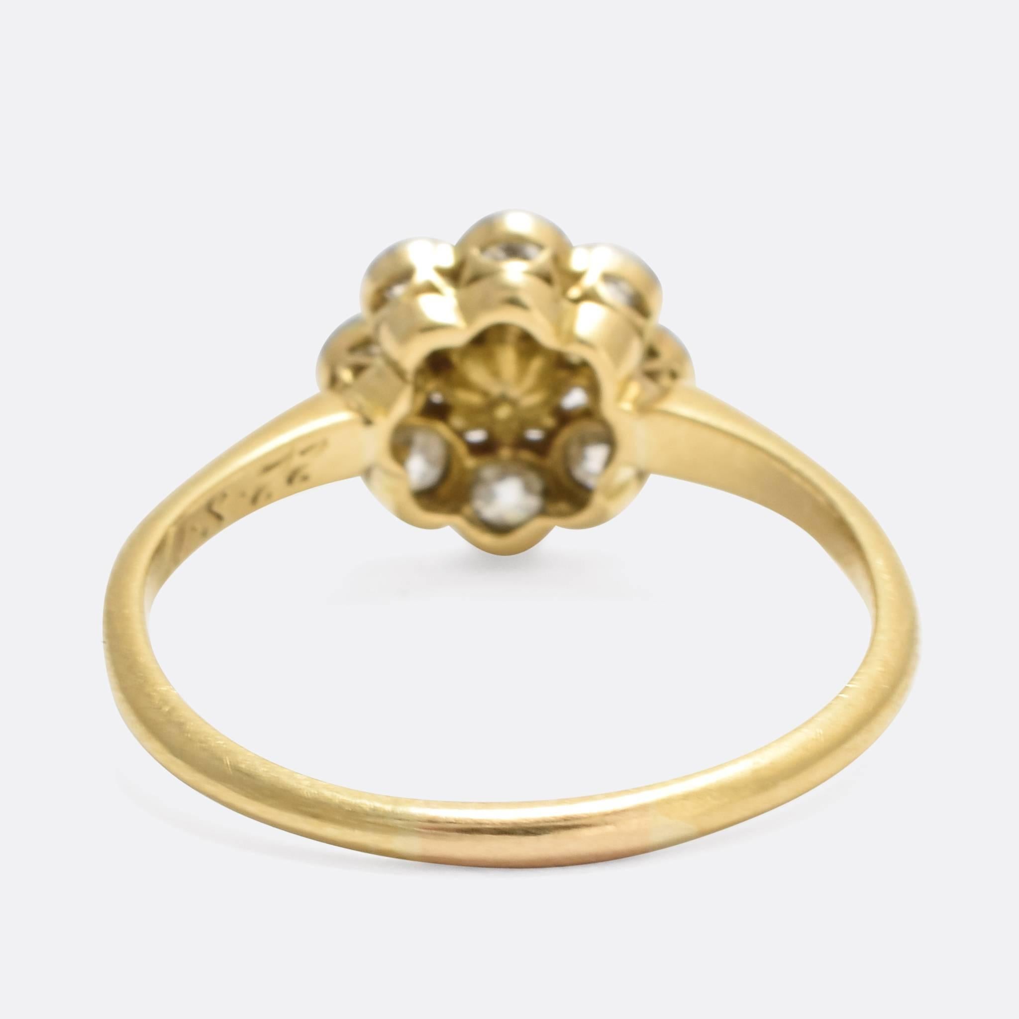 Antique Edwardian Pearl Diamond Flower Cluster Ring at 1stDibs