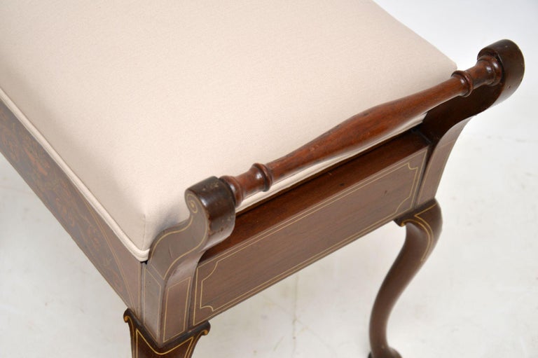 Antique Edwardian Piano Stool For Sale at 1stDibs