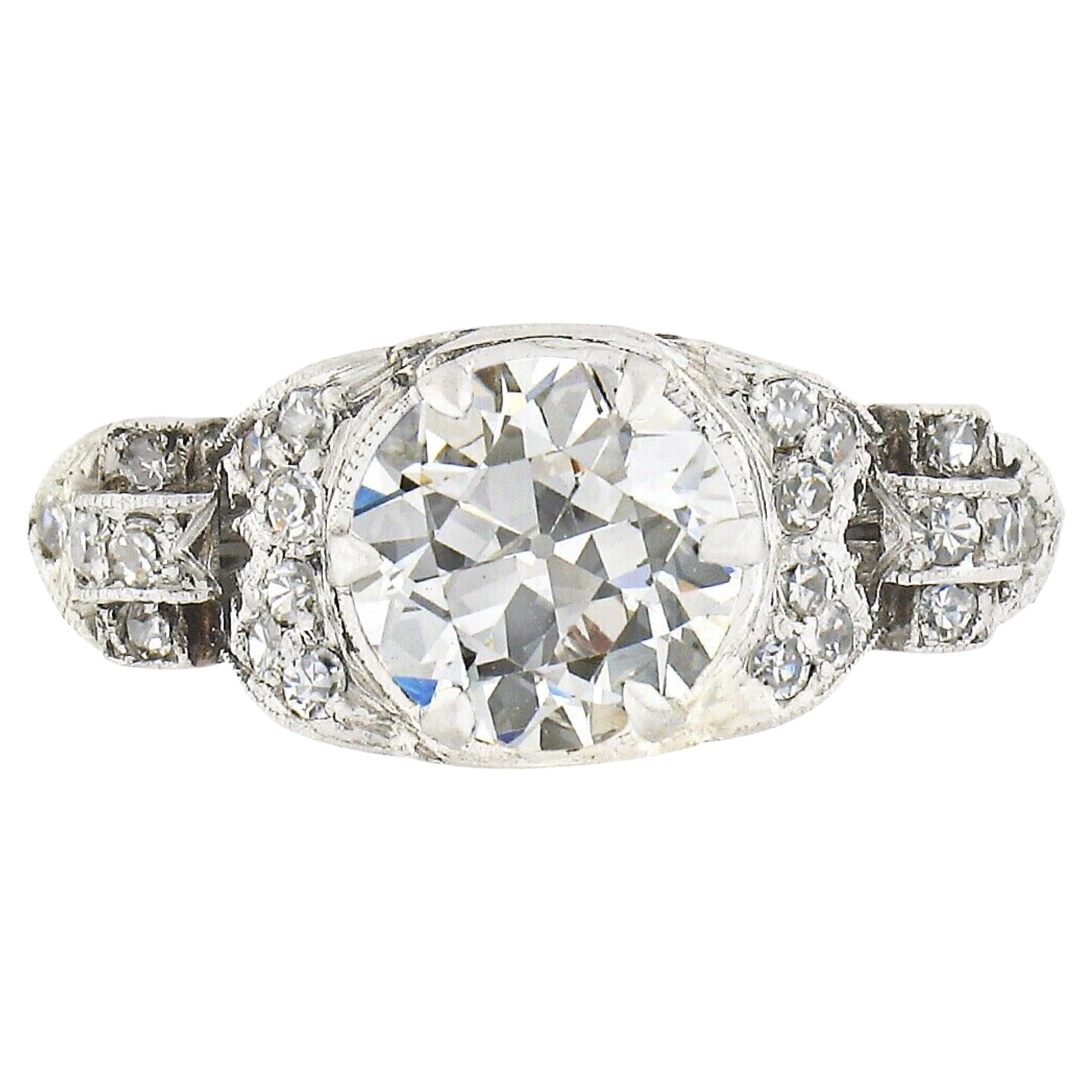 Antique Edwardian Old European Diamond Engagement Ring at 1stDibs