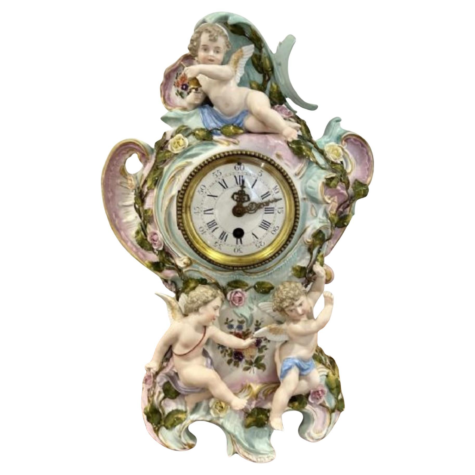 Ceramic Clocks - 486 For Sale at 1stDibs | antique ceramic clocks ...