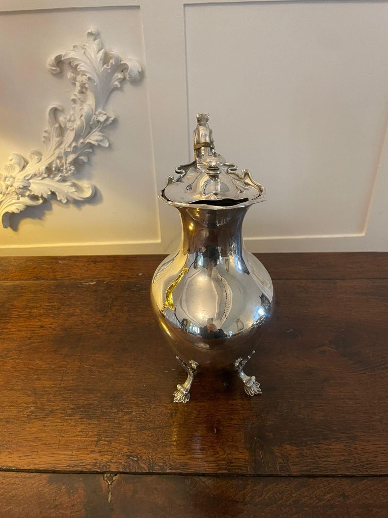 Antique Edwardian Quality Silver Plated 4 Piece Tea Set For Sale at 1stDibs