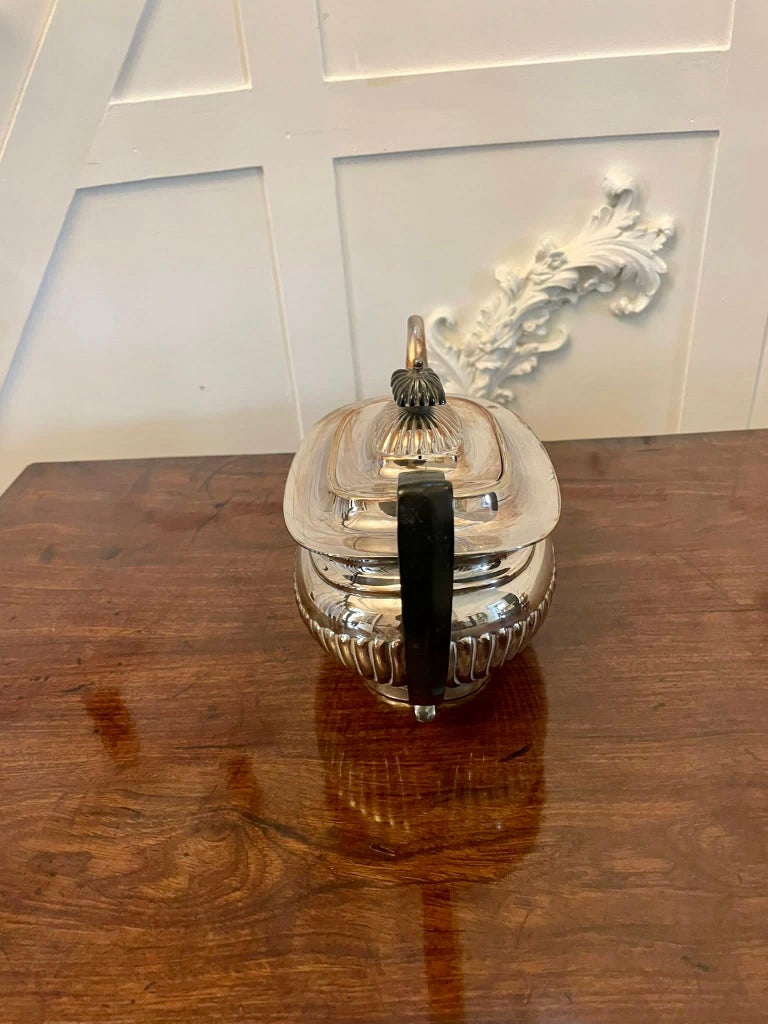 Antique Edwardian Quality Silver Plated Tea Set For Sale at 1stDibs