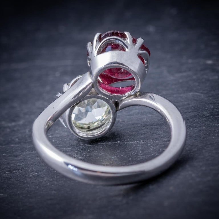 Antique Edwardian Ruby Diamond Platinum, circa 1915 Twist Ring For Sale ...