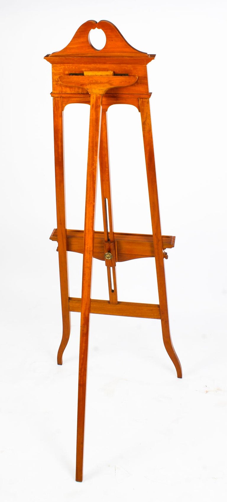 Antique Edwardian Satinwood Hand Paintes Artists Easel, 19th Century at ...