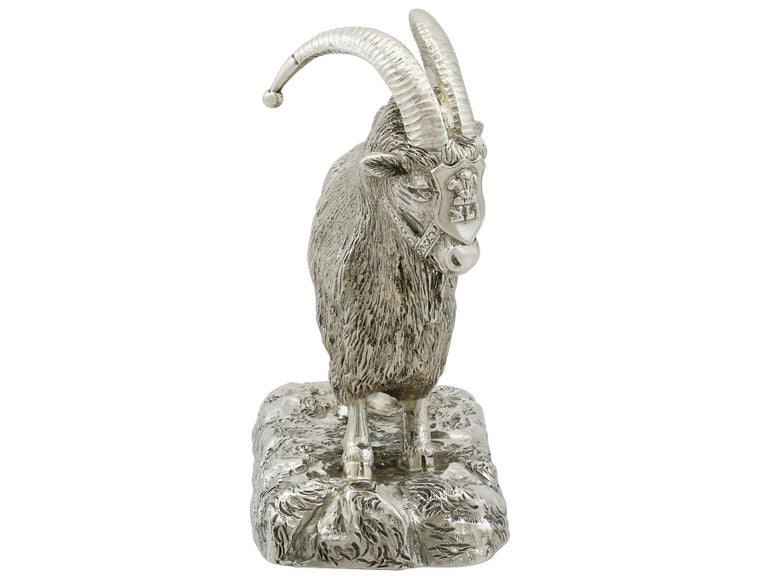 Antique Edwardian Scottish Sterling Silver Military Mascot Goat ...