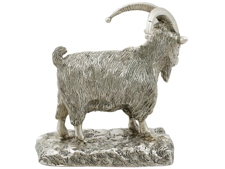 Antique Edwardian Scottish Sterling Silver Military Mascot Goat ...