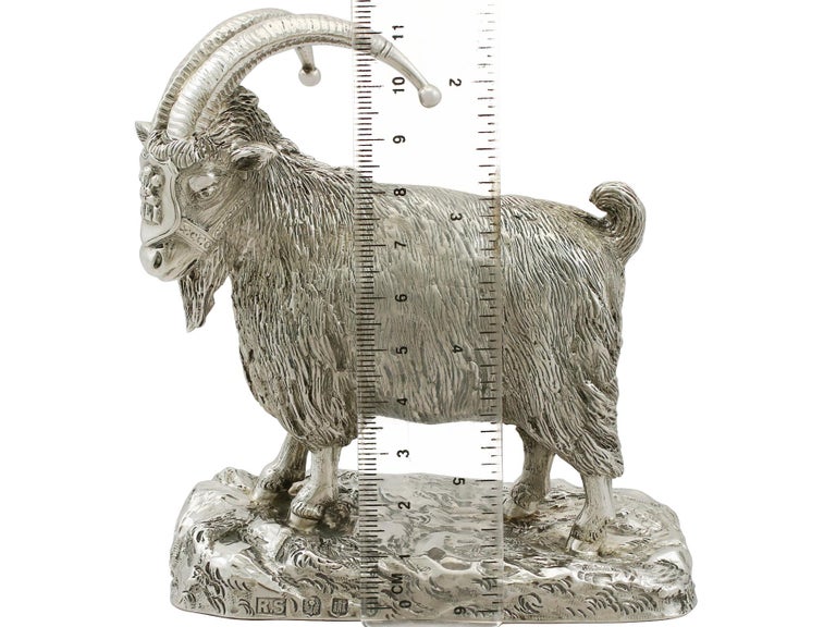 Antique Edwardian Scottish Sterling Silver Military Mascot Goat ...