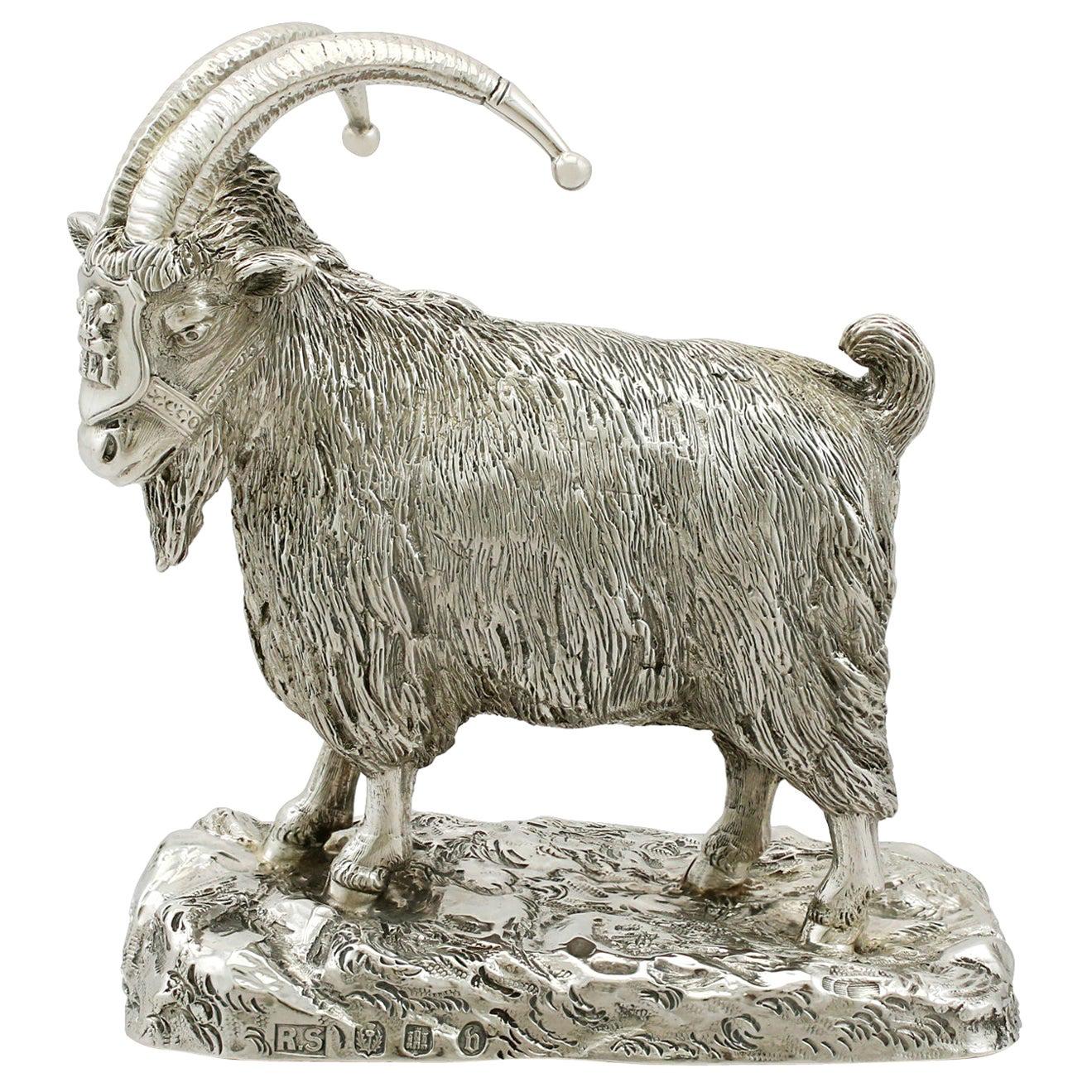 Antique Edwardian Scottish Sterling Silver Military Mascot Goat ...