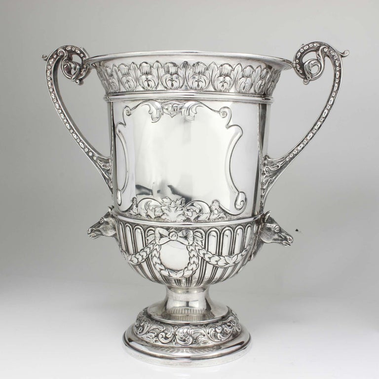 Antique Edwardian Silver Trophy with Two Handles, London, 1904 at 1stDibs