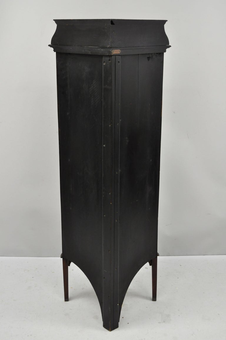 Antique Edwardian Small Corner Display Cabinet Inlaid Curio at 1stDibs