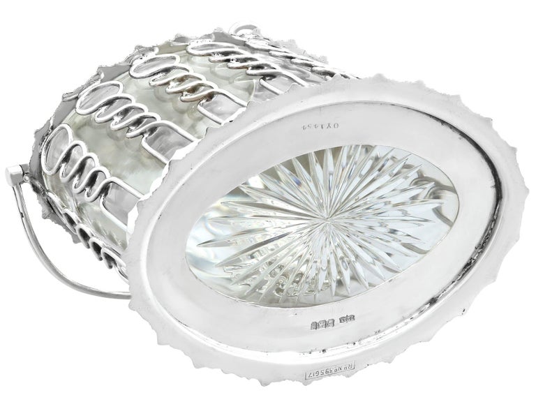 Antique Edwardian Sterling Silver and Glass Serving Preserve Baskets ...