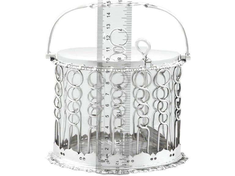Antique Edwardian Sterling Silver and Glass Serving Preserve Baskets ...
