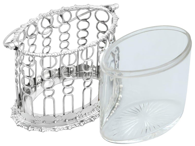 Antique Edwardian Sterling Silver and Glass Serving Preserve Baskets ...