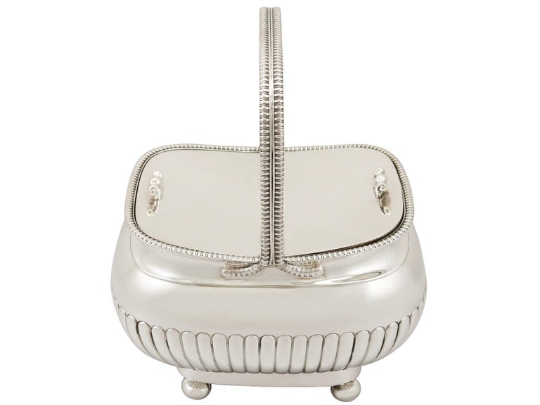 Antique Edwardian Sterling Silver Double Cover Biscuit Box / Tea Caddy ...