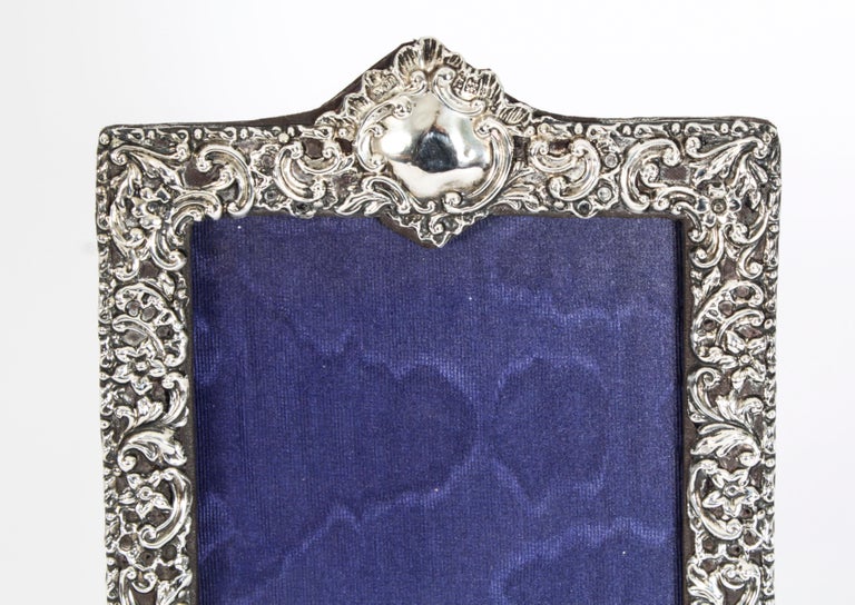 Antique Edwardian Sterling Silver Photo Frame, Dated 1901 For Sale at ...