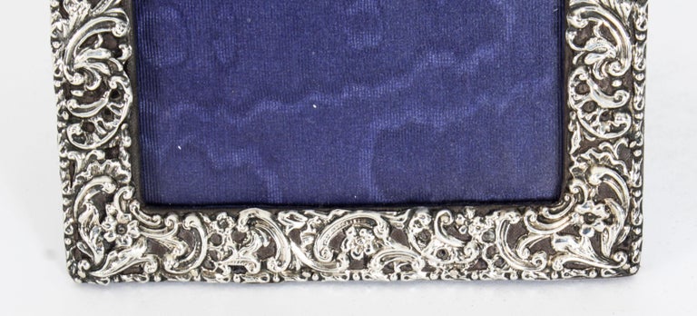 Antique Edwardian Sterling Silver Photo Frame, Dated 1901 For Sale at ...