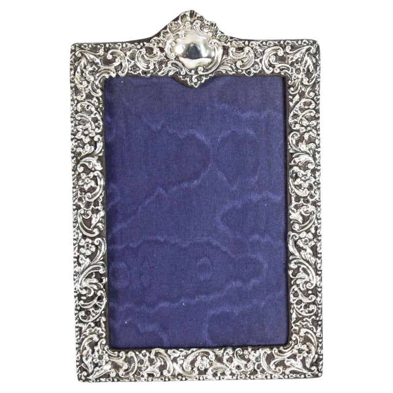 Antique Edwardian Sterling Silver Photo Frame, Dated 1901 For Sale at ...