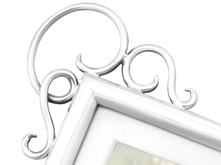 E Mander and Son Antique Edwardian Sterling Silver Photograph Frame For ...