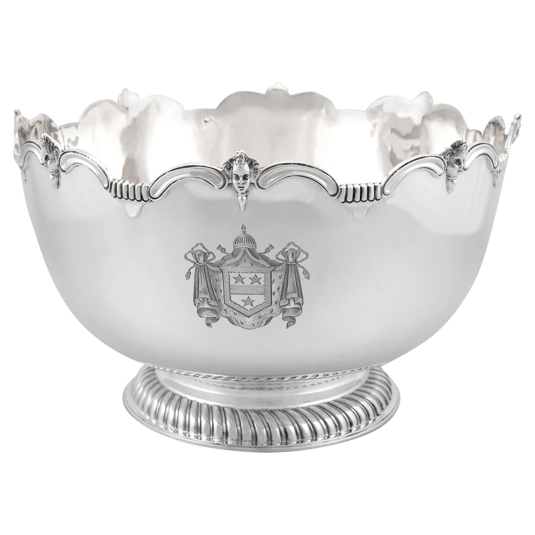 Victorian English Sterling Silver Presentation Bowl by Charles Stuart ...