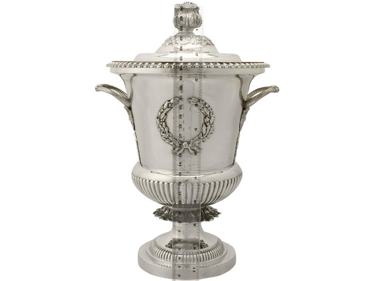 Antique Edwardian Sterling Silver Presentation Cup and Cover For Sale ...