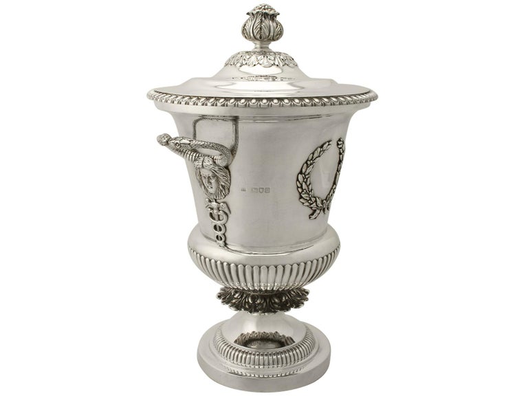 Antique Edwardian Sterling Silver Presentation Cup and Cover For Sale ...