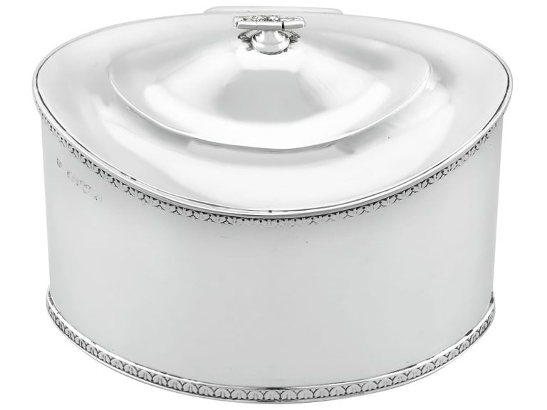 Antique Edwardian Sterling Silver Tea Caddy For Sale at 1stDibs