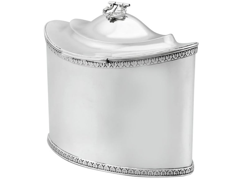 Antique Edwardian Sterling Silver Tea Caddy For Sale at 1stDibs
