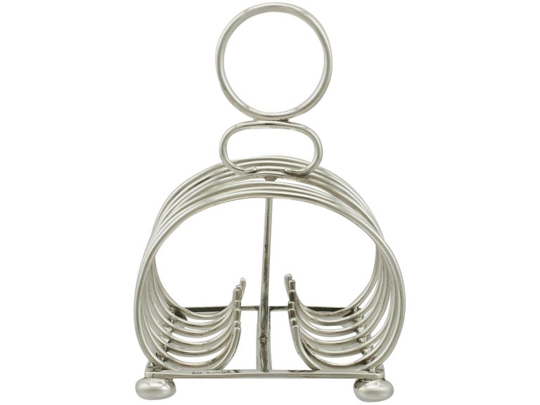 Antique Edwardian Sterling Silver Toast Rack at 1stDibs | antique ...