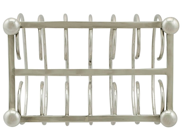 Antique Edwardian Sterling Silver Toast Rack at 1stDibs | antique ...
