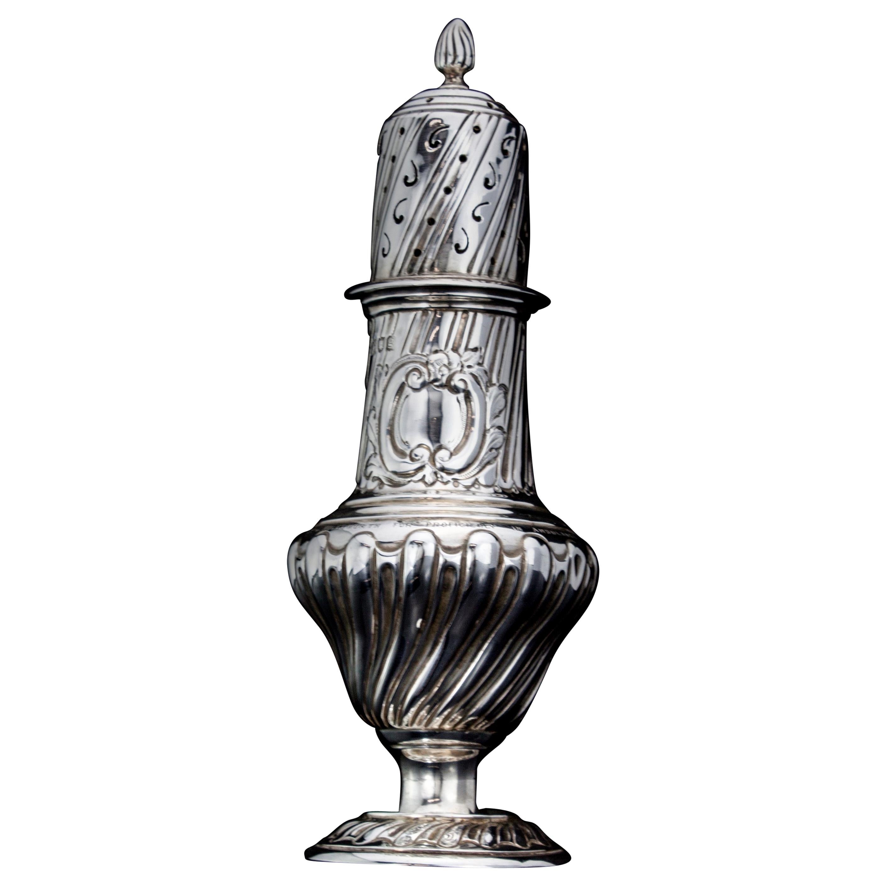 Antique 19th Century French Silver Sugar Caster For Sale at 1stDibs