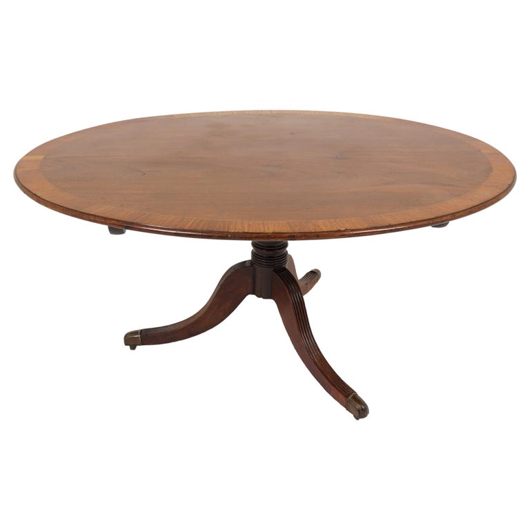 Antique Edwardian Tripod Walnut Circular Tilt Top Table, Scotland 1900 ...