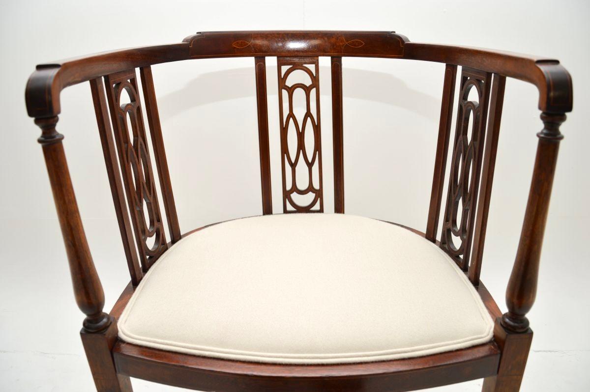 Antique Edwardian Tub Chair For Sale at 1stDibs