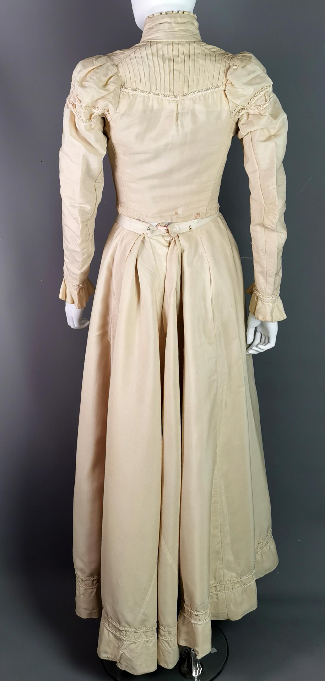 Antique Edwardian two piece walking dress, Pouter pigeon chest at 1stDibs