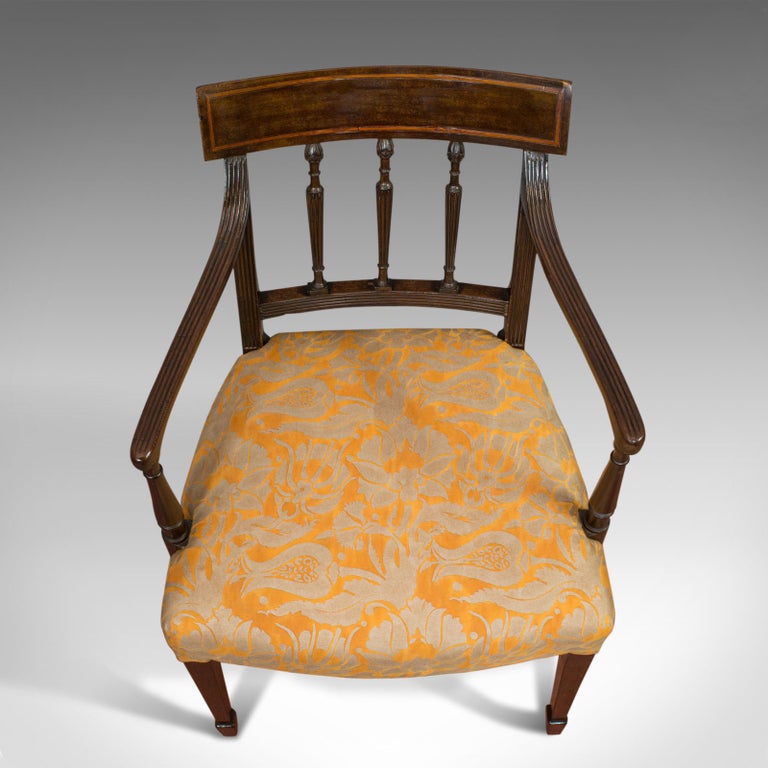 Antique Elbow Chair, English, Mahogany, Armchair, Sheraton Overtones ...