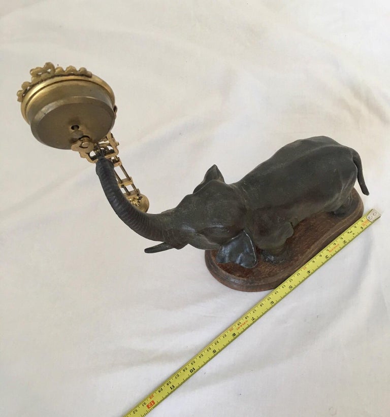 Antique Elephant Swinging Clock by Junghans For Sale at 1stDibs