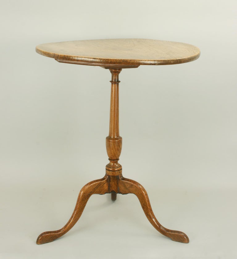 Antique Elm Tripod Table For Sale at 1stDibs