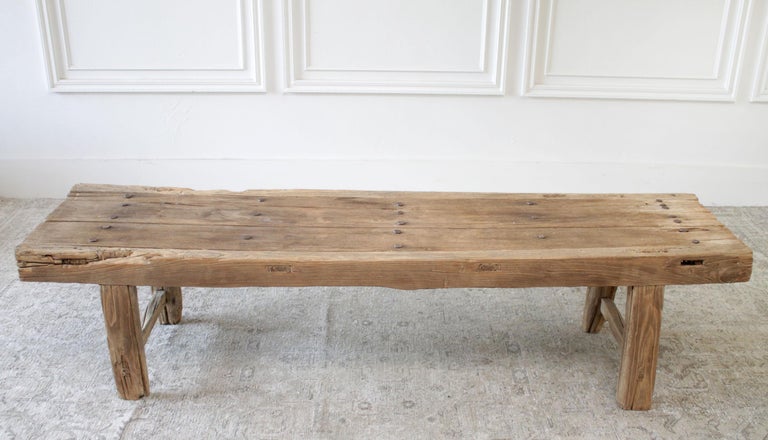 Antique Elmwood Rustic Coffee Table or Bench at 1stDibs | rustic bench ...