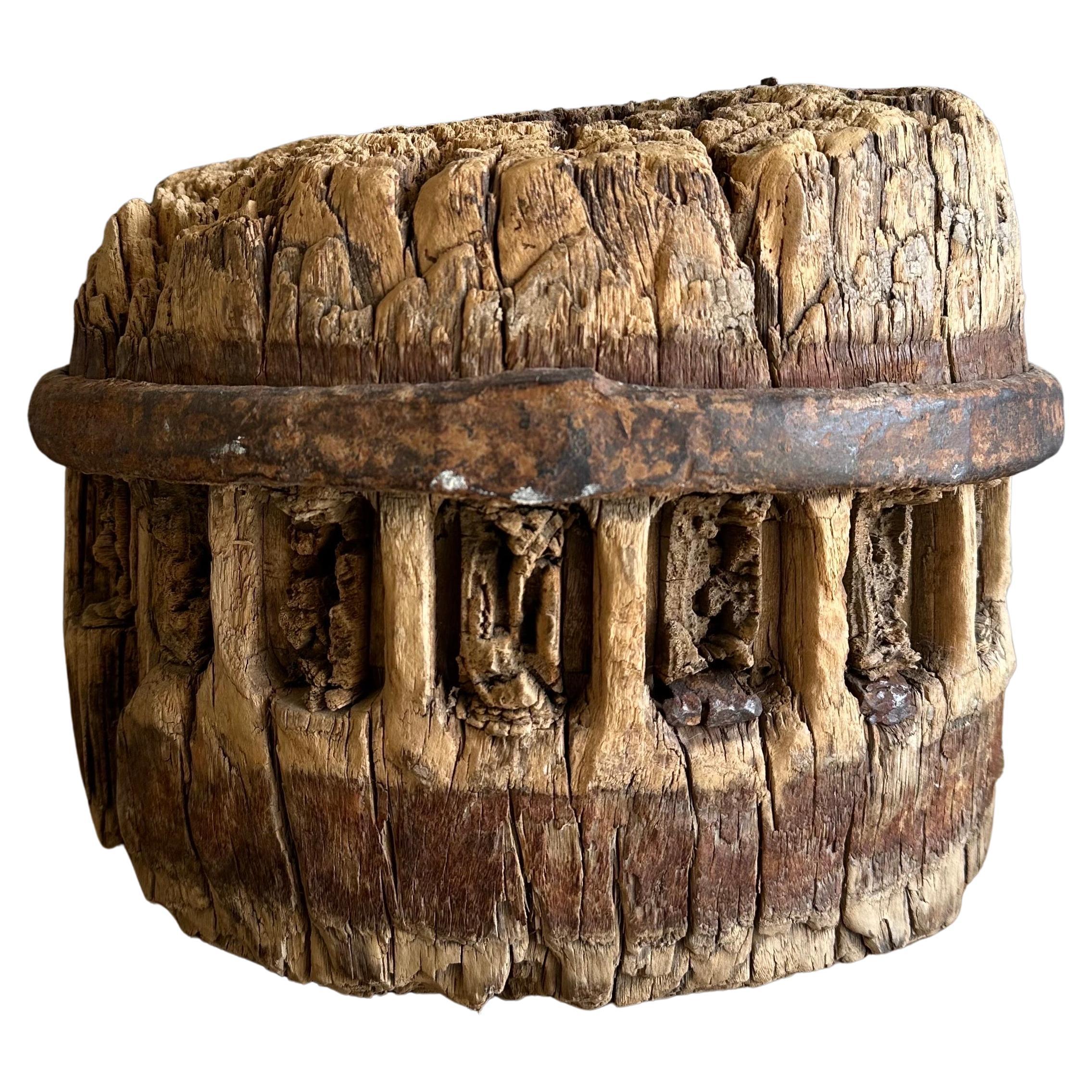 Gold Elm Root Screen with Brass and Wood Veneer For Sale at 1stDibs ...